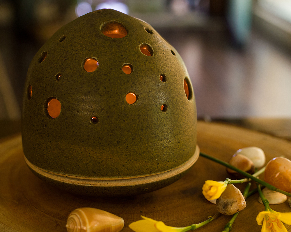 Ceramic Tealight Candle Holder | Cosmos | Kopái - Paar | Indian Craft Store