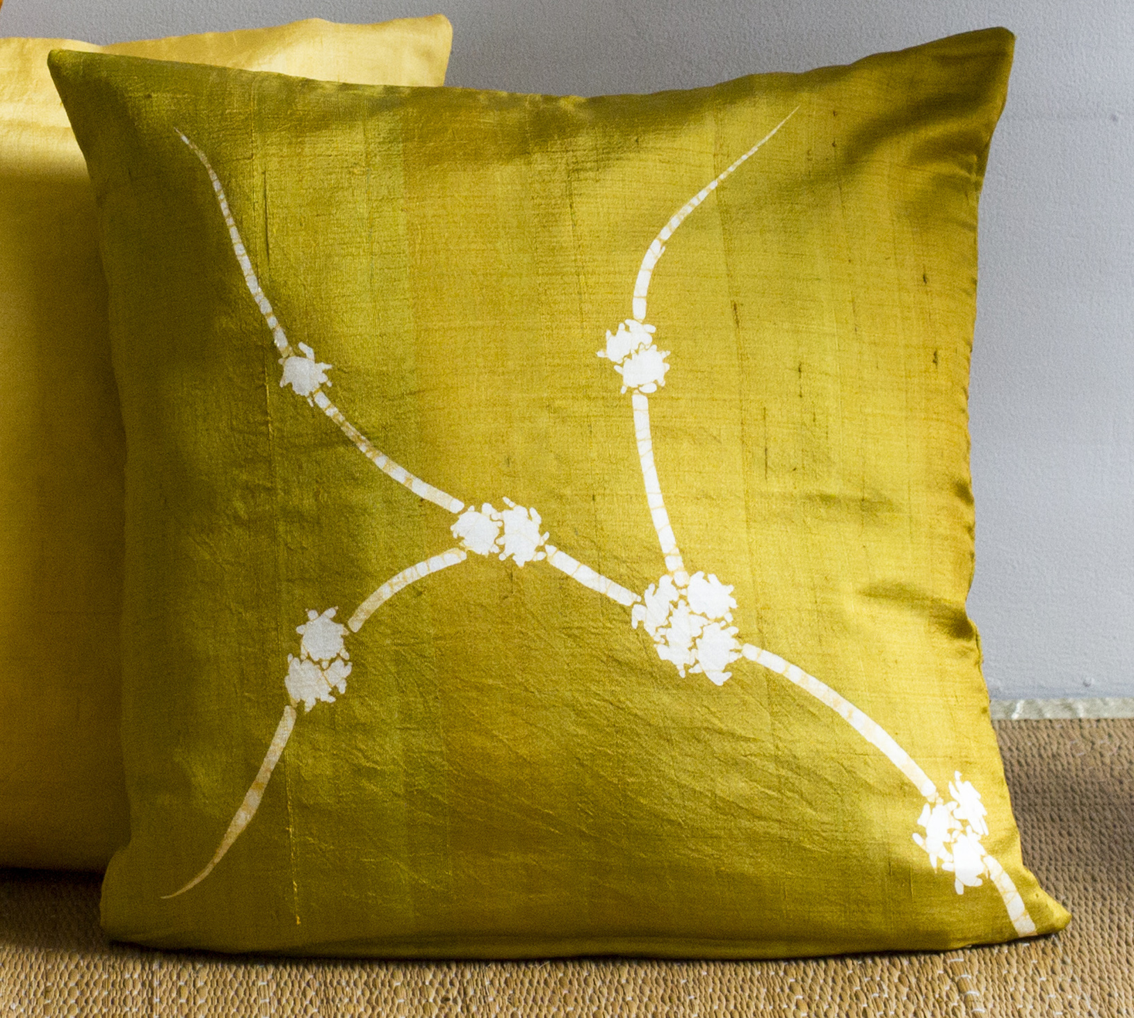 Sakura Batik Cushion| Bengal Handloom Silk | Kopai - Paar | Indian ...